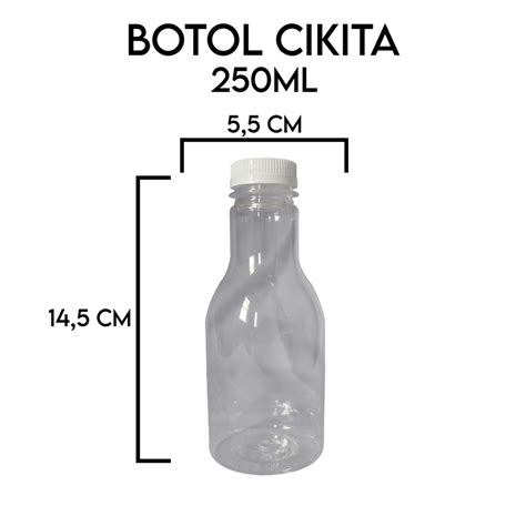 Jual Botol Cikita Botol Jus Botol Minuman 250ml Putih Natural Shopee
