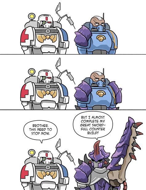 Adeptus Astartes And Tyranid Monster Hunter And More Drawn By Mick Danbooru