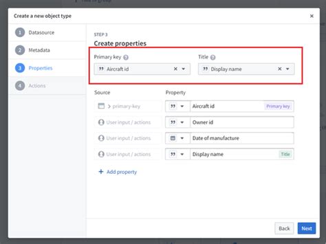 Object And Link Types • Object Types • Create An Object Type • Palantir
