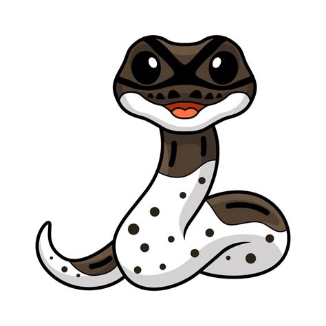 Cute Oreo Pied Ball Python Cartoon 22614060 Vector Art At Vecteezy
