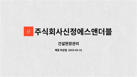 주식회사신정에스앤더블유 건설현장관리 더팀스