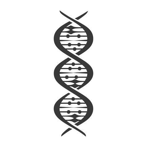 Ai Generated Silhouette Gene Dna Mutation Symbol Black Color Only