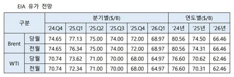 美 Eia 올해 평균 유가 상향·내년 약세 전망은 유지