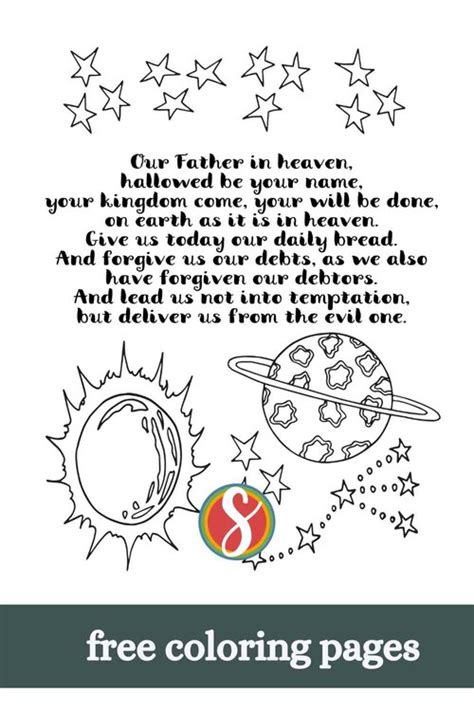 Free Lords Prayer Coloring Pages — Stevie Doodles