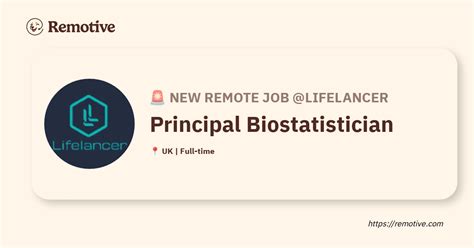 [hiring] Principal Biostatistician Lifelancer