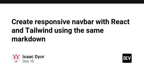Create Responsive Navbar With React And Tailwind Using The Same