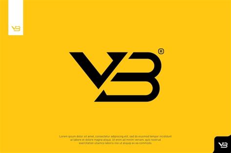 Premium Vector Letter Vb Logo Design Vb Monogram Logo Design Minimal