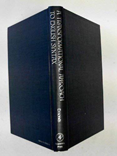 buy transformational approach to english syntax root structure