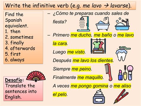 Spanish Mi Rutina Diaria Verbos Reflexivos Teaching Resources