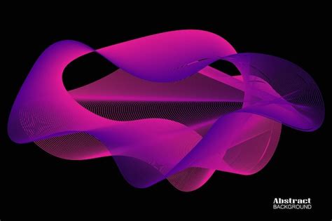 Premium Vector Abstract Background With Dynamic Linear Waves Vector
