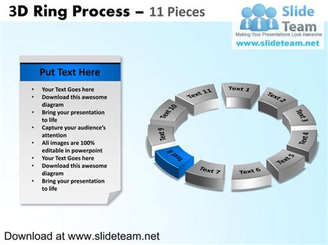 3 D Display Pie Chart Process 11 Pieces Powerpoint Presentation Slides And Ppt Templates Ppt