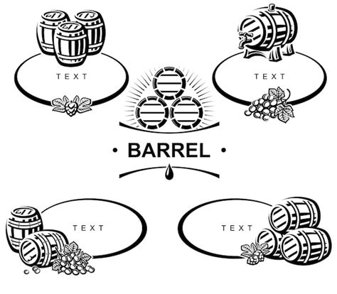 Premium Vector Barrels Collection Set Collection Icon Barrels Vector