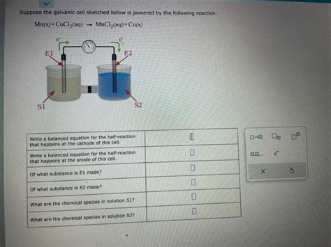 Solved Suppose The Galvanic Cell Sketched Below Is Powered