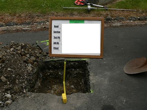 Test Pits Pavement