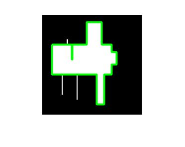 C Find Continuous Area Without Narrow Bottlenecks Using Opencv