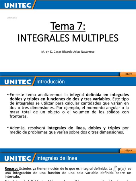 Tema 7 Integrales Multiples 21 1 Pdf Integral Sistema Coordinado