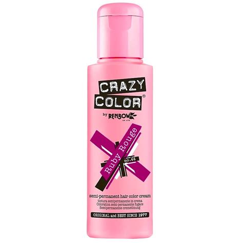 Crazy Colour Ruby Rouge Hair Dye 100ml Justmylook
