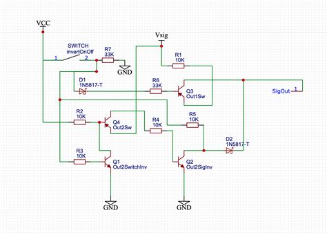 Circuit For Toggling Signal Inversion It Is Working Fine But Looking