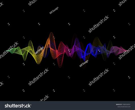 Sound Wave Design Template Concept Vector เวกเตอร์สต็อก ปลอดค่า