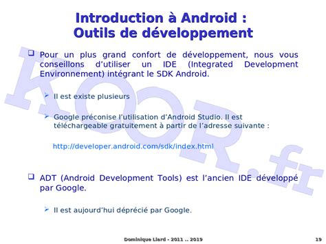 Programmation Android Avec Android Studio Introduction Android
