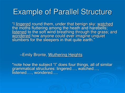 What Is Parallel Structure In Poetry