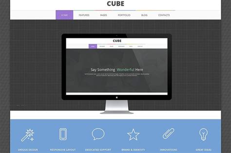 Cube Bootstrap Responsive Template Typography Design Layout Cube