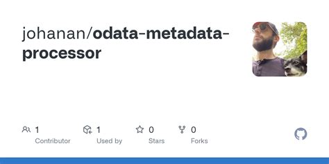 GitHub Johanan Odata Metadata Processor