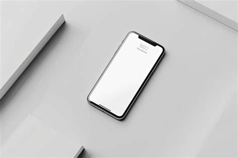 Blank White App Icon On Phone Screen Menu Mockup Premium Ai Generated Image