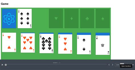 React Solitaire Forked Codesandbox