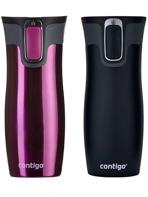 Thermal Mugs Contigo West Loop 2 0 470 Ml Raspberry Matte Black