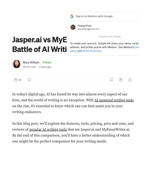 jasper ai vs myessaywriter ai a battle of ai writing tools by