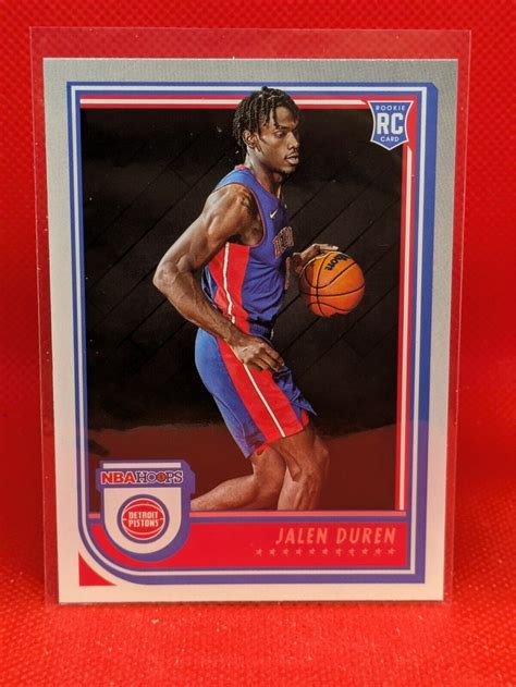 2022 23 Panini NBA Hoops Jalen Duren Rookie 243 Detroit Pistons RC EBay