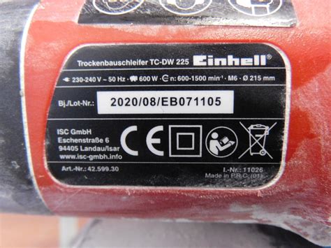 Einhell-Trockenbauschleifer TC-DW 225, BJ 2020 | Henke ...