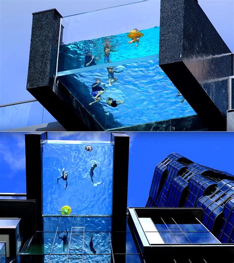 This Glass Bottomed Pool In Honolulu Extends Over The Edge Of A High