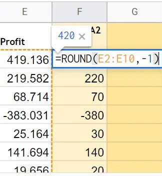 How To Use ROUND Function In Google Sheets