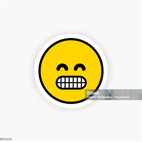 이빨이모티콘 스티커 기분 무례 벡터 Eps 10 흰색 배경에 격리 스티커에 대한 스톡 벡터 아트 및 기타 이미지 스티커 이빨 감정 Istock