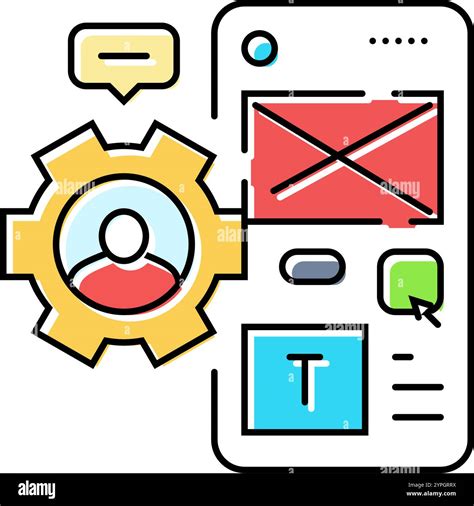 User Centered Design Ucd Color Icon Vector Illustration Stock Vector