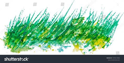 Watercolor Background Vintage Linear Grass Pattern Stock Vector
