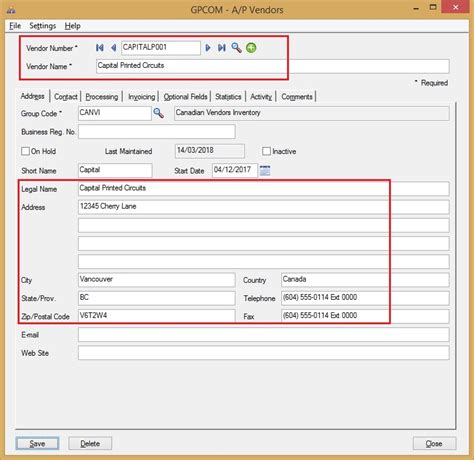 Migrate Vendor From Microsoft Gp To Sage 300 Erp