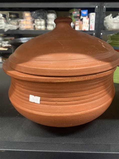 Handmade Earthen Clay Biriyani Pot With Lid