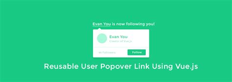 Reusable User Popover Component In Vuejs