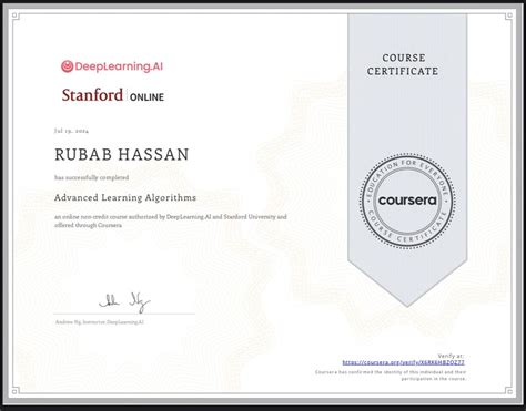 Finished Deep Learning Course With 9935 Success Syeda Rubab Hassan