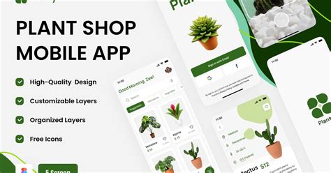 plant shop mobile app ui design ux and ui kits ft plant and mobile