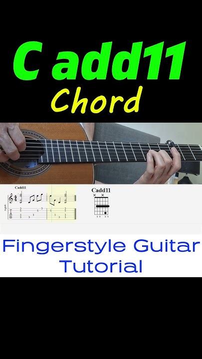 C Add11 Chord Fingerstyle Guitar Tutorial Tabs And Sheet Music Youtube