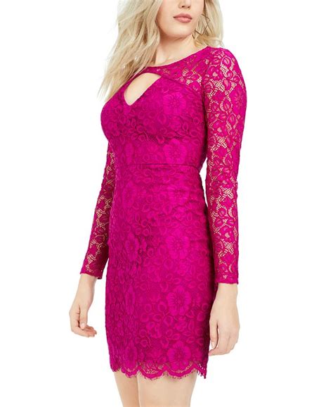 Guess Lace Keyhole Bodycon Dress Macys