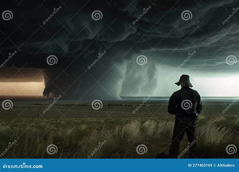 Storm Chaser Observes Powerful Tornado From A Safe Distance With Storm