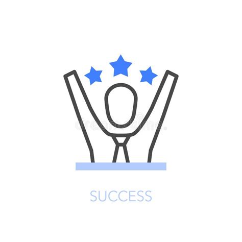 Simple Visualised Success Icon Symbol Stock Vector Illustration Of