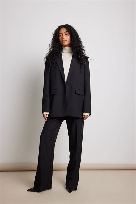Tailored Oversized Fit Blazer Black Na