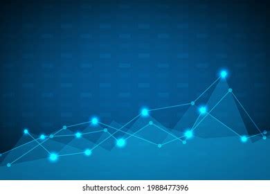Graph Data Information Network Connection Dark Stock Vector Royalty