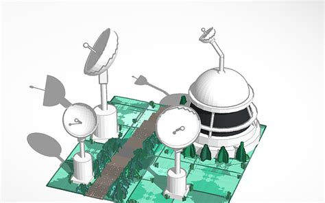 3d Design моделирование наземной станции связи Tinkercad